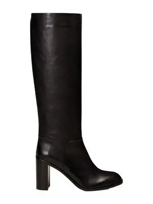 Scanlan Theodore Tailored Leather Knee-High Boots Black