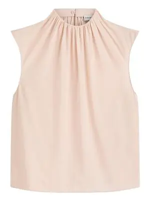 Scanlan Theodore Silk Gather Neck Tank - Posy