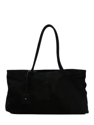 LOW CLASSIC Haricot Suede Shoulder Bag Black