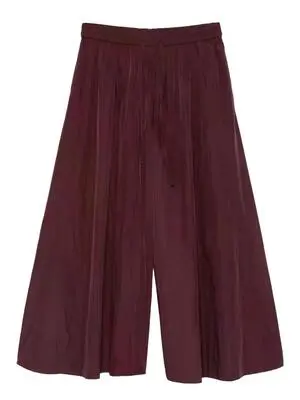 PSOPHIA Wide-leg Drawstring Trousers - Red