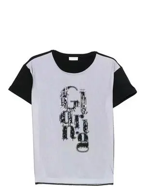 Liu Jo Sequin-embellished T-shirt - Black