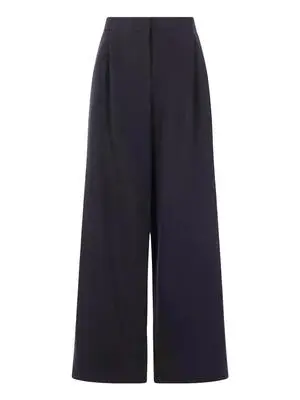 Dusan Pleated Palazzo Pants - Blue