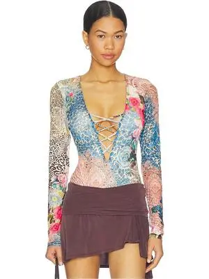 AFRM Eaton Bodysuit - Iris Patchwork