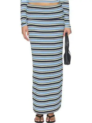 AFRM Esin Skirt - Iris Stripe