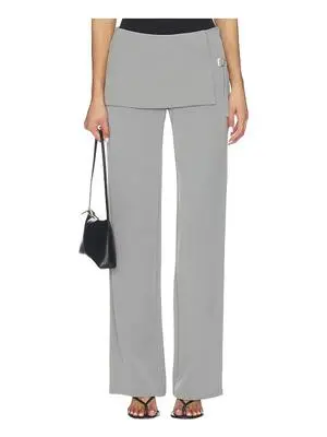 ALL THE WAYS Mavis Pant With Buckled Skirt Overlay - Grey