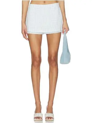 For Love & Lemons Bradford Gingham Skort - Blue