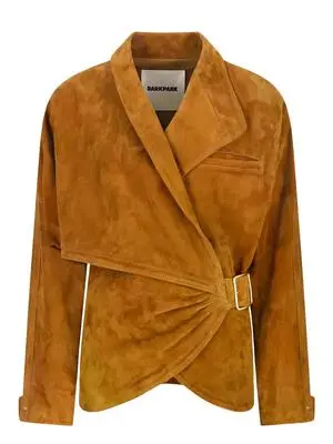DARKPARK Cindy Belted Suede Jacket - Brown