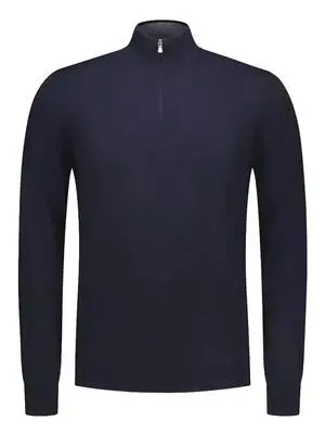 GRAN SASSO Zip-up Knitted Sweater - Blue