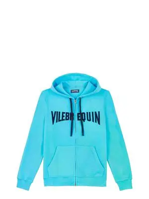 Vilebrequin Stitched-logo Cotton Hoodie - Blue