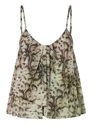 Pinko Snake-print Strap Top - Neutrals