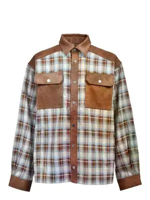 BREATH Check Pocket Shirt - Brown