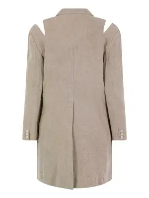 Comme Des Garçons Cut-out Coat - Neutrals