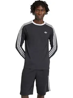 Adidas 3-stripes Longsleeve Tee - Black