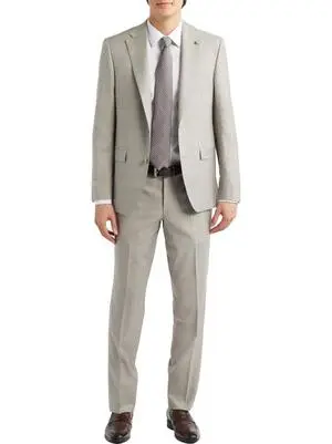JACK VICTOR Esprit Tan Mélange Wool Suit - Grey
