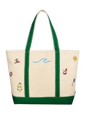 C.BONZ C. Bonz Cali Mini Sprinkle Medium Canvas Tote Bag - Green