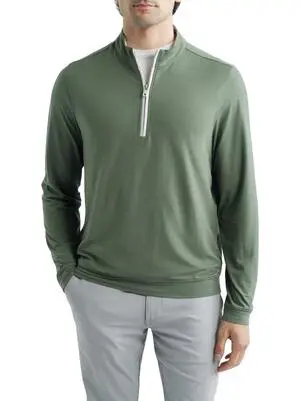 Scott Barber Quarter Zip Pullover Agave