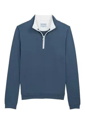 Scott Barber Quarter Zip Pullover - Indigo