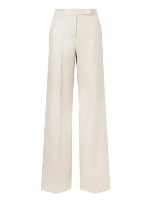 Max Mara Linen Wide-leg Trousers - Neutrals