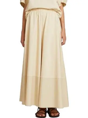 MM BY MAX MARA Ribes Mixed Media Maxi Skirt - Milk