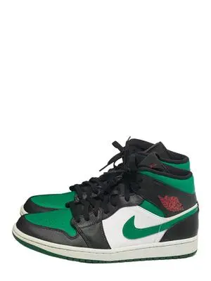 JORDAN Air 1 Mid Leather Sneakers - Black