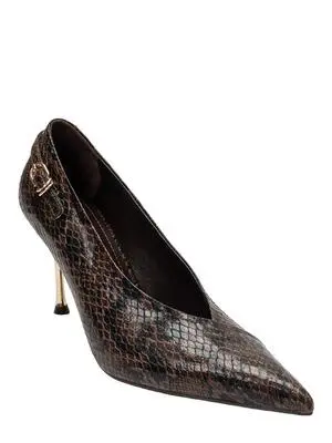 PROLOGUE SHOES Pointed-toe Stiletto Pumps - Brown Multi