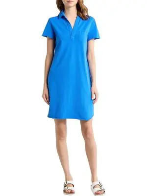 Frank & Eileen Lauren Cotton Polo Dress - Lapis Blue