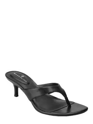 Bandolino Ammer Kitten Heel Flip Flop Black