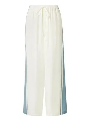 SIR. Lilou Striped Silk Wide-leg Pants - White
