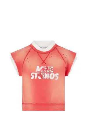 Acne Studios Printed Cotton-jersey Sweatshirt - Red