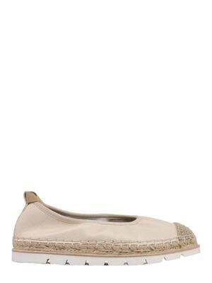 J/SLIDES NYC Bridget Leather Espadrille - Bone