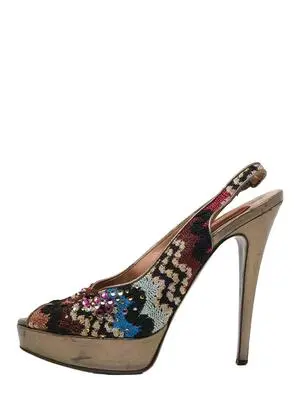Missoni Leather Heeled Pumps - Brown