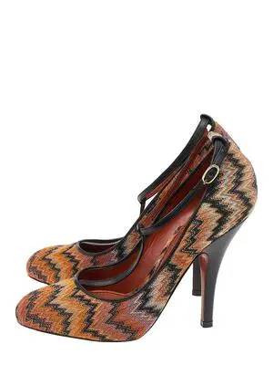 Missoni Zigzag Pattern Pumps - Brown