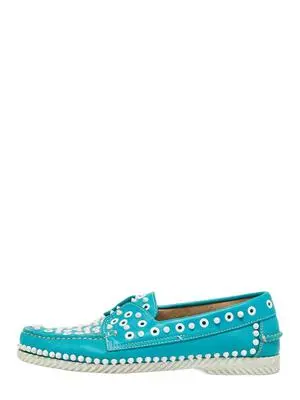CHRISTIAN LOUBOUTIN Eyelet Detail Loafers - Blue