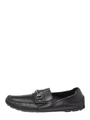 Gucci Horsebit Detail Leather Loafers - Black