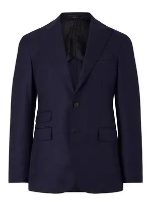 Dunhill Cavendish 170s Wool Blazer - Blue