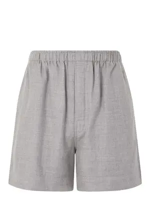 THE ELDER STATESMAN Cashmina Wool And Cashmere-blend Shorts - Gray