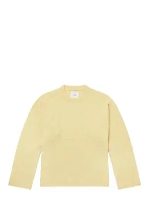THE ELDER STATESMAN Culver Checked Cashmere Sweater - Yellow
