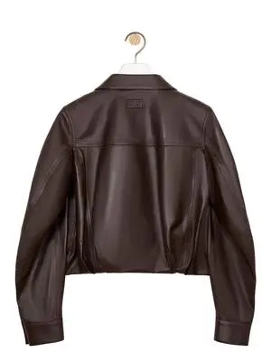 Loewe Jacket In Nappa Lambskin Dark Brown