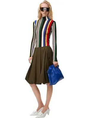 Loewe Balloon Silhouette Skirt - Khaki Green