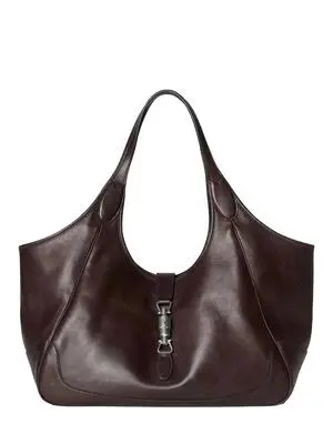 Gucci Medium Mercato Piston-closure Tote Bag - Brown