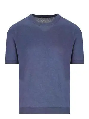 Tagliatore Ribbed T-shirt - Blue