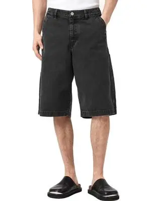ALLSAINTS Relaxed-fit Cotton Carpenter Shorts - Black