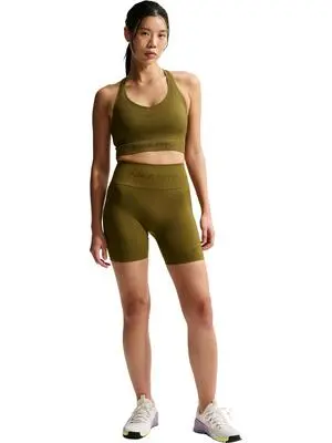 Nike Pro Seamless Dri-fit High-waisted 5" Biker Shorts - Brown