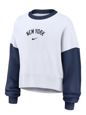 Nike New York Yankees Mlb Pullover Crew - White