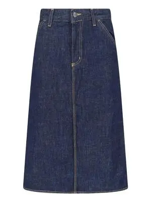 CARHARTT WORK IN PROGRESS W Single Knee Denim Midi Skirt