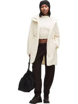 Lululemon Waterproof Insulated Cinch-waist Parka - Light Ivory
