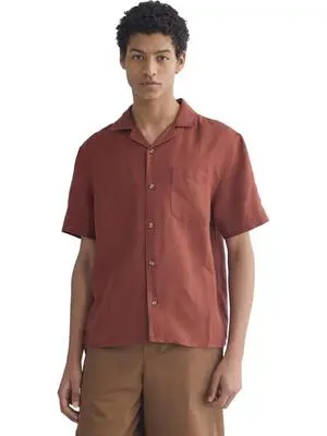 Everlane Linen Resort Shirt - Black/bone