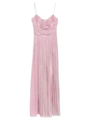Costarellos Sireen Pleated Maxi Dress Pink
