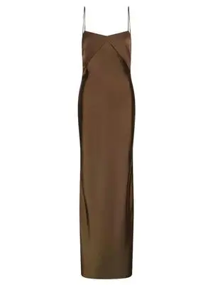ROTATE BY BIRGER CHRISTENSEN Slip Maxi Dress - Brown