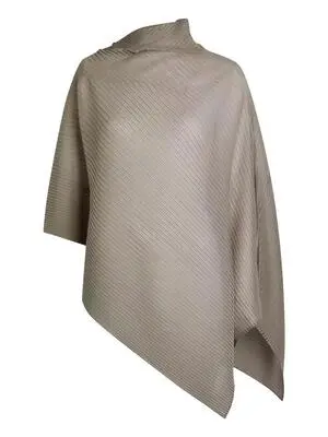 Issey Miyake Pleated Asymmetric Top - Neutrals